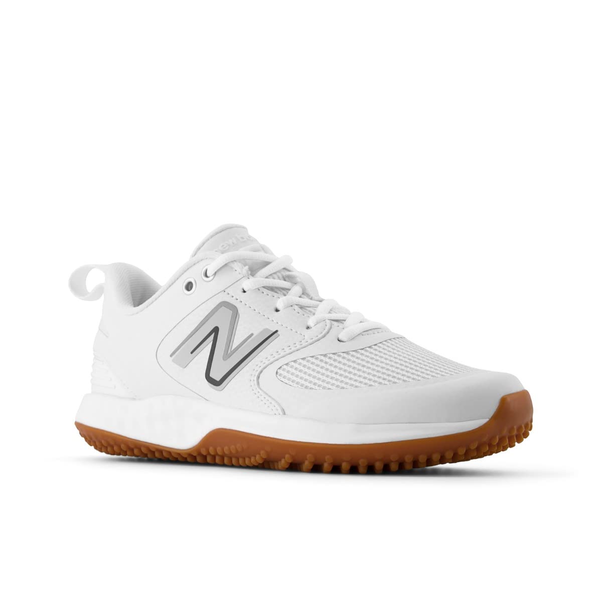 New Balance Women's Fresh Foam Velo V3 Turf-Trainer Softball Shoe, White/White, 8