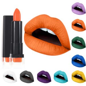 kilshye matte lipstick hight pigment lipsticks long lasting lip stick waterproof lips gloss cream lipgloss makeup for women and girls pack of 1 (i- orange 14)