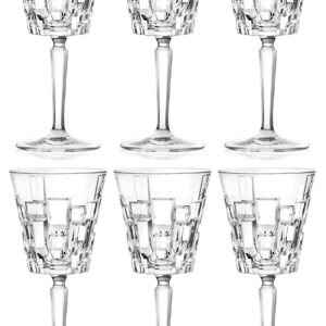 Barski Wine Glass - Goblet - White Wine - Water Glass - Stemmed Glasses - Set of 6 Goblets - Crystal like Glass - 6.8 oz. Beautifully Designed Made in Europe