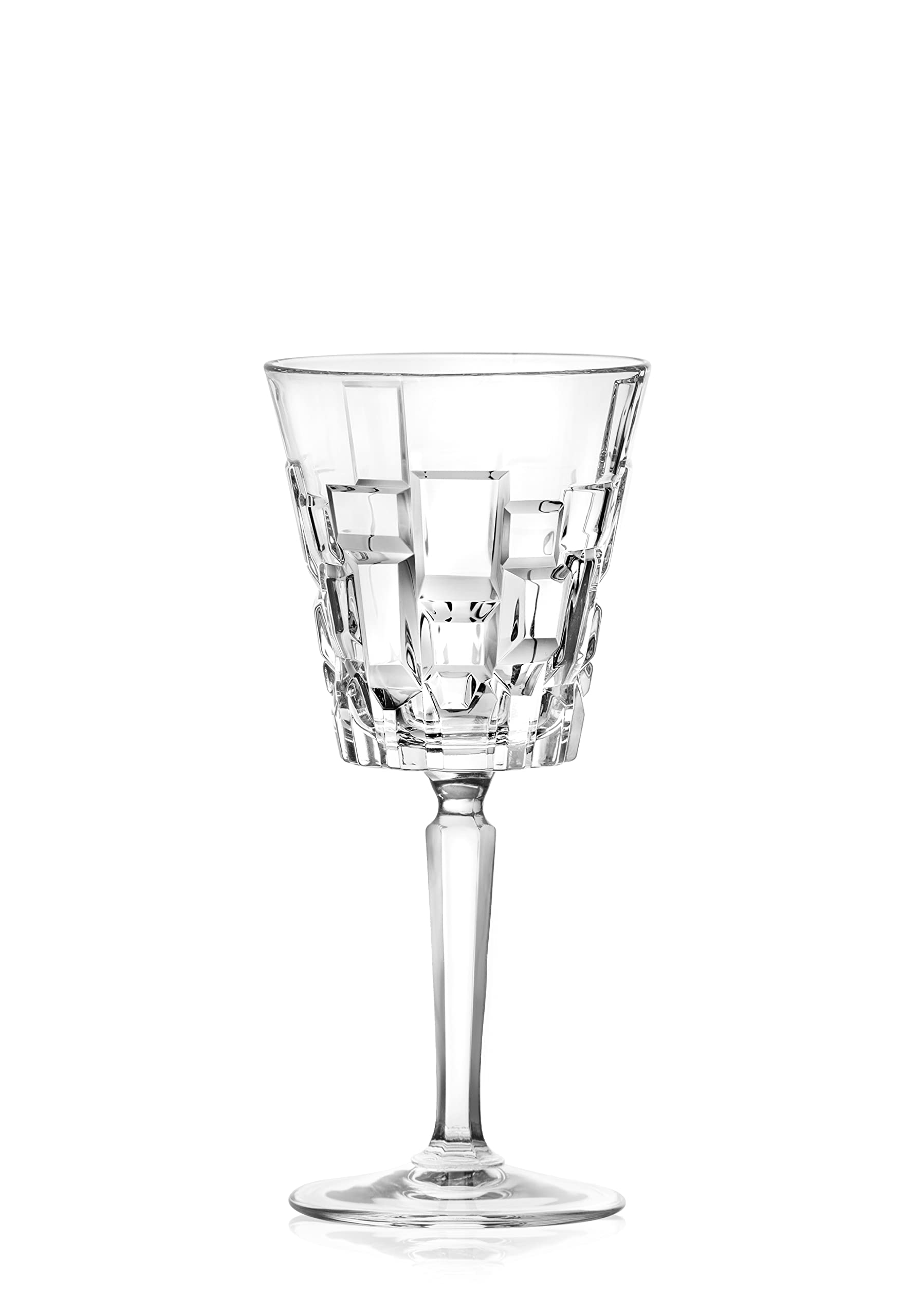 Barski Wine Glass - Goblet - White Wine - Water Glass - Stemmed Glasses - Set of 6 Goblets - Crystal like Glass - 6.8 oz. Beautifully Designed Made in Europe