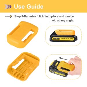 NA Battery Mount Holder for Dewalt 20V 60V Battery Dock Holder Fit for DeWalt Battery Power Tools, 5 Pack (No Battery)