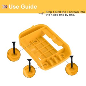 NA Battery Mount Holder for Dewalt 20V 60V Battery Dock Holder Fit for DeWalt Battery Power Tools, 5 Pack (No Battery)