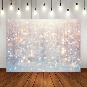 lofaris winter white snowflake photography backdrop christmas snow wonderland background merry xmas glitter bokeh snow family holiday event party decor 7x5ft