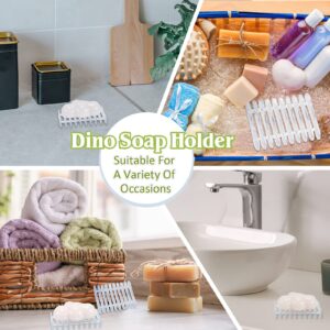 4 Pieces Plastic Bar Soap Holder Soap Tray Soap Saver Bar Dish Self Draining Soap Dishes for Soap Sponge Dryer Bathroom Toilet Shower Kitchen Restaurant Counter (Clear)