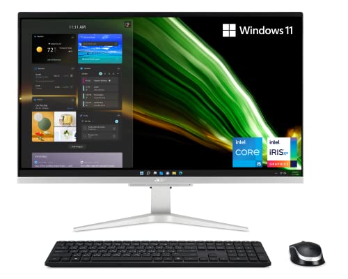 Acer Aspire C27-1655-UA12 AIO Desktop | 27" Full HD IPS Display | 11th Gen Intel Core i5-1135G7 | Intel Iris Xe Graphics | 12GB DDR4 | 512GB NVMe M.2 SSD | Intel Wireless Wi-Fi 6 | Windows 11 Home