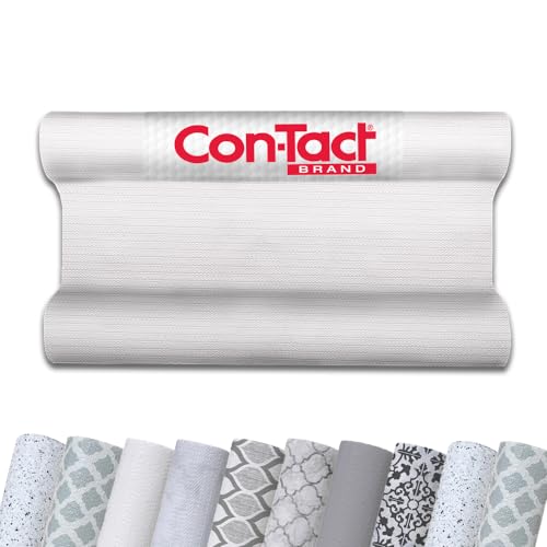 Con-Tact Brand Grip Prints Non-Adhesive Non-Slip Counter Top, Drawer/Shelf Liner, 12" x 20', White