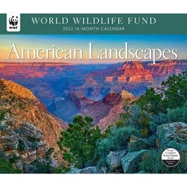 2024 world wildlife fund amiercan landscapes wall calendar with 2 free year planners (20 dollar value)