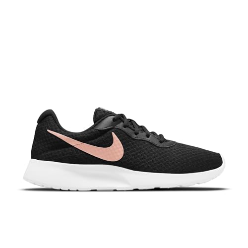 Nike Womens Tanjun, Black/MTLC RED Bronze-Barely Volt-White, 7