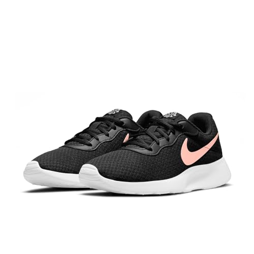 Nike Womens Tanjun, Black/MTLC RED Bronze-Barely Volt-White, 7