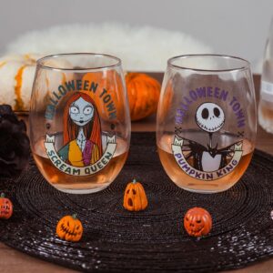 Disney The Nightmare Before Christmas 20-Ounce Stemless Wine Glasses | Set of 2