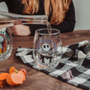 Disney The Nightmare Before Christmas 20-Ounce Stemless Wine Glasses | Set of 2