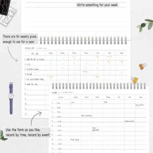 Planner 2023-2024 Work and Study Annual Plan Daily & Monthly Planner, Undated Time Management Notebook, Simple to Use, B5(6.93" x 9.84").