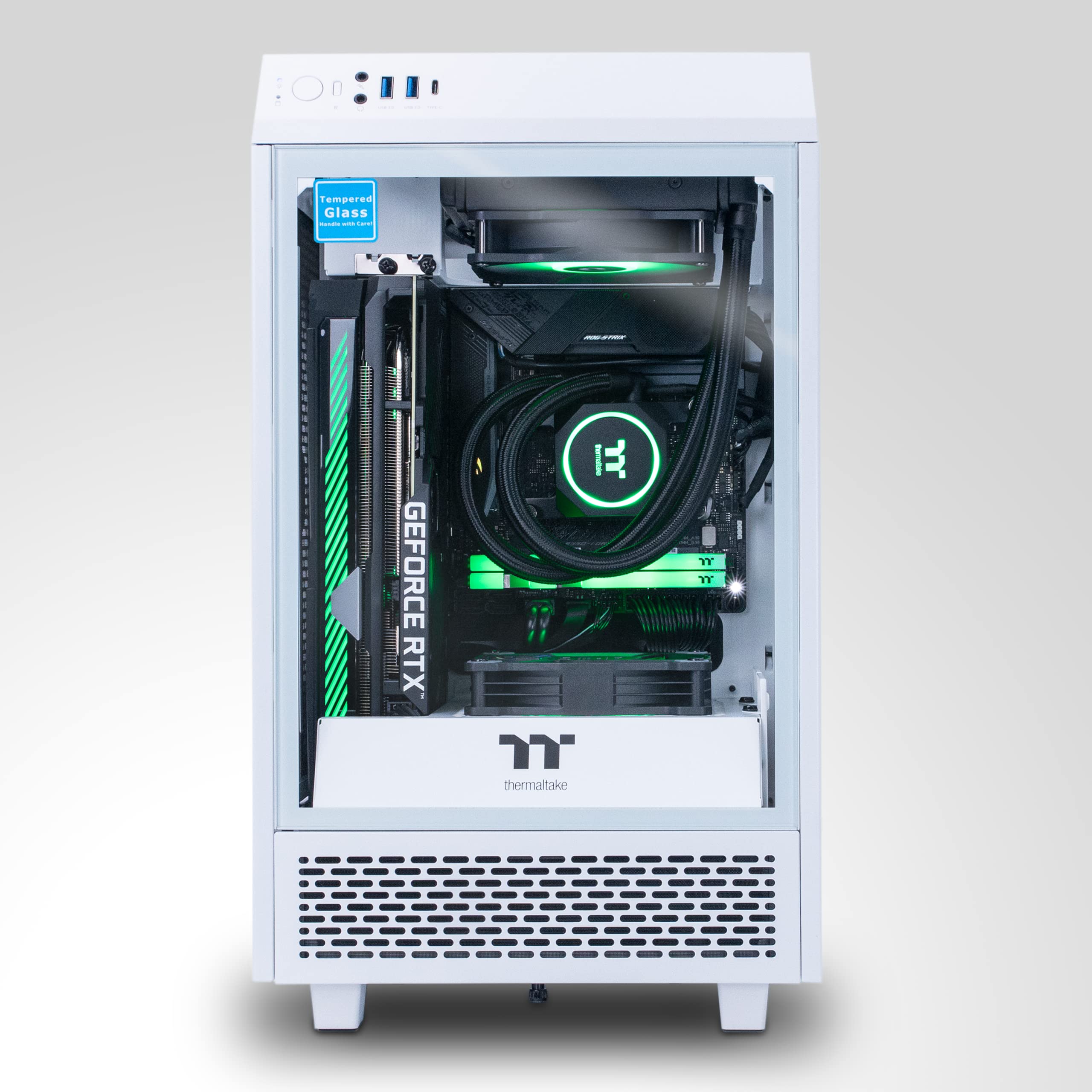 Thermaltake LCGS Reactor 380S Gaming PC (AMD Ryzen™7 5800X 8-Cores, ToughRam DDR4 3600Mhz 32GB RGB Memory, NVIDIA® GeForce RTX™ 3080, Seagate FireCuda 520 NVMe 1TB, Win 10 Home) TW1S-B550-R38-LCS