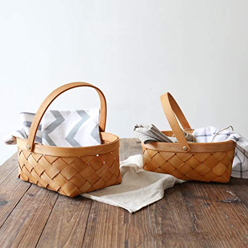 SEWACC Wicker Basket, Handmade, Durable, Flexible, Environmentally Friendly, Storage Container, Large