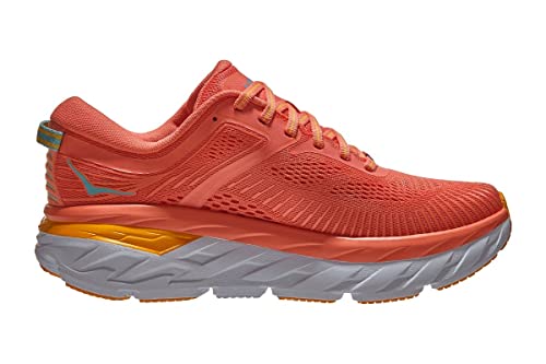 HOKA ONE Women's Bondi 7 Running Shoe, Camellia/Coastal Shade, 9