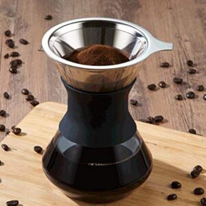 Pour Over Coffee Maker with Dripper Filter 34 Ounce/ 1000ml Glass Coffee Brewer