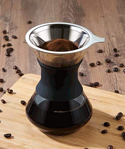 Pour Over Coffee Maker with Dripper Filter 34 Ounce/ 1000ml Glass Coffee Brewer