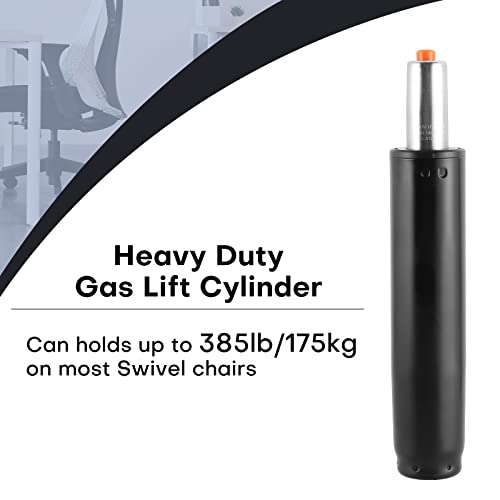 MYFULLY Office Chair Cylinder Replacement | Chair Gas Lift Cylinder 5 inch Long Extension Stroke Adjust Universal Size Lift Cylinder Fits Most Executive Chair Swivel Chair Black