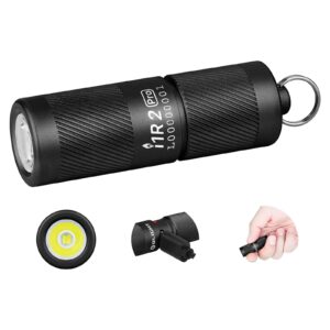 olight i1r 2 pro eos 180 lumens edc rechargeable keychain flashlight, powered by built-in rechargeable battery with type-c usb cable, slim mini handheld light for everyday carry