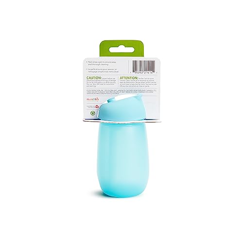 Munchkin® Simple Clean™ Toddler Sippy Cup with Easy Clean Straw, 10 Ounce, 2 Pack, Blue/Green