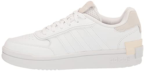 adidas Women's Postmove Basketball Shoe, White/White/Chalk White, 8