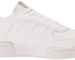 adidas Women's Postmove Basketball Shoe, White/White/Chalk White, 8