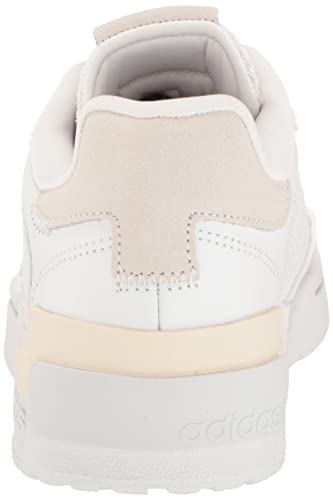 adidas Women's Postmove Basketball Shoe, White/White/Chalk White, 8