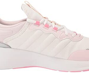 adidas Women's Puremotion Super Running Shoe, FTWR White/FTWR White/Almost Pink, 7.5