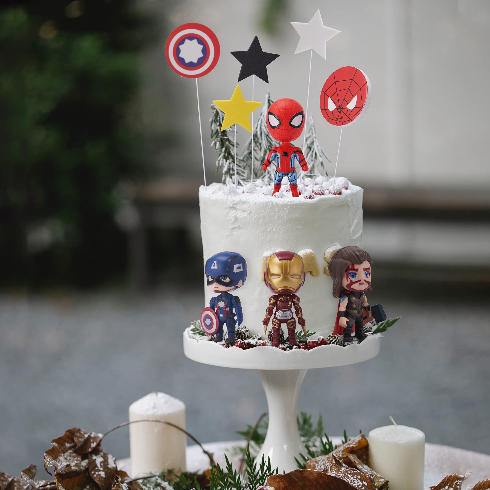 Superhero Party Supplies, Superhero Theme Birthday Party Decoration Kit, Cake Decoration，Cake Topping Birthday Party Article Gifts.