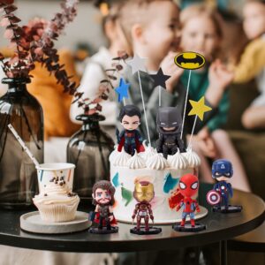 Superhero Party Supplies, Superhero Theme Birthday Party Decoration Kit, Cake Decoration，Cake Topping Birthday Party Article Gifts.