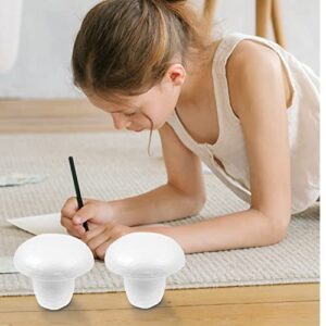 White Foam Mushroom Mushrooms: 5pcs DIY Polystyrene Crafts Modelling Mushrooms Foam Shapes Molds for Fairy Garden Micro Landscape