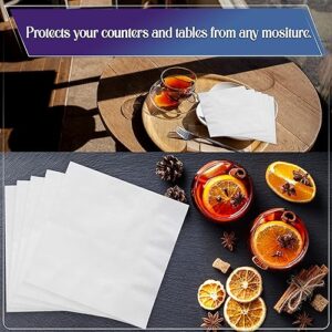 1 Ply White Cocktail/Beverage Napkins- Package of 500ct