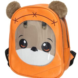 Bioworld Star Wars Backpack Ewok 3D Ears Faux Leather Mini Backpack Pin Display Miniature Backpack