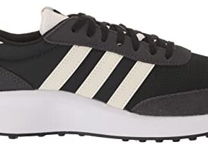 adidas Women's 70s Running Shoe, Black/Off White/Carbon, 7.5