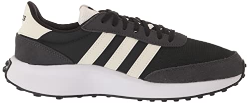 adidas Women's 70s Running Shoe, Black/Off White/Carbon, 7.5