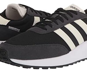 adidas Women's 70s Running Shoe, Black/Off White/Carbon, 7.5