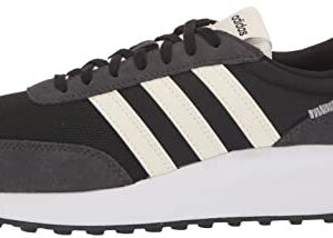 adidas Women's 70s Running Shoe, Black/Off White/Carbon, 7.5