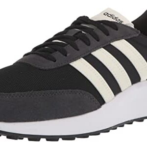 adidas Women's 70s Running Shoe, Black/Off White/Carbon, 7.5