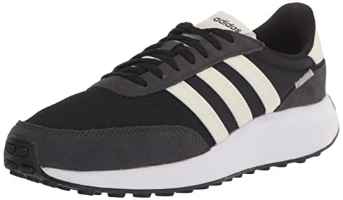 adidas Women's 70s Running Shoe, Black/Off White/Carbon, 7.5