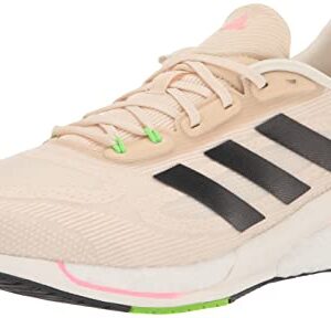 adidas Women's Supernova + Running Shoe, Ecru Tint/Carbon/Beam Pink, 9