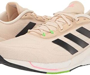 adidas Women's Supernova + Running Shoe, Ecru Tint/Carbon/Beam Pink, 9