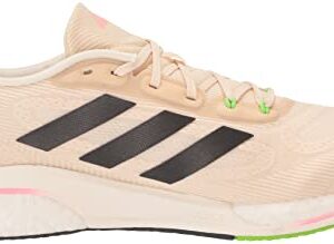 adidas Women's Supernova + Running Shoe, Ecru Tint/Carbon/Beam Pink, 9