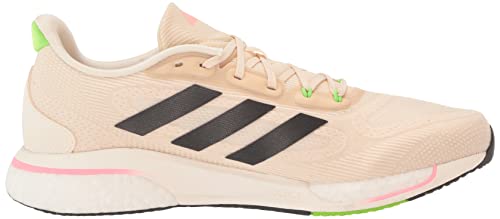 adidas Women's Supernova + Running Shoe, Ecru Tint/Carbon/Beam Pink, 9