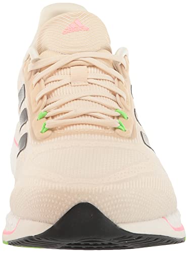 adidas Women's Supernova + Running Shoe, Ecru Tint/Carbon/Beam Pink, 9