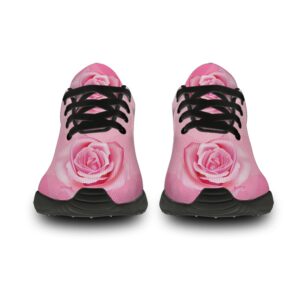 Ballerina Shoes Girls Womens Running Shoes Walking Tennis Sneakers Ballet Slippers Dance Lovers Pink Rose Flower Shoes Gifts for Women Girl,Size 13 Men/15.5 Women Black