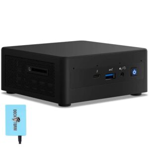 intel nuc bxnuc9i5qnx1 home & business mini desktop i5-9300h 4-core 2.40ghz, 8gb ram, 1tb pcie ssd, uhd 630, wifi 6, bt 5.2, hdmi, usb 3.1, sd card, win 10p w/hub