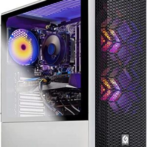 Skytech Gaming Skytech Blaze 3.0 Gaming PC Desktop – Intel i5-11400F, RX 6600, 1TB NVME, 16G DDR4 3200, 120mm AIO, AC Wi-Fi, Windows 10 Home 64-bit, White