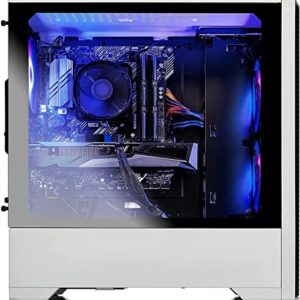 Skytech Gaming Skytech Blaze 3.0 Gaming PC Desktop – Intel i5-11400F, RX 6600, 1TB NVME, 16G DDR4 3200, 120mm AIO, AC Wi-Fi, Windows 10 Home 64-bit, White