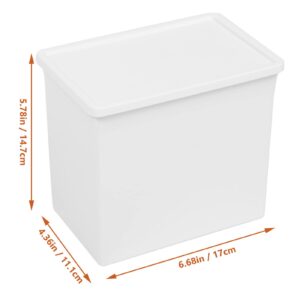 FOMIYES Plastic Shoe Boxes 2pcs Plastic Storage Bin Tote Organizing File Box Multifunctional Storage Box Storage Box with Secure Lid for Home Bedroom White Plastic Storage Box