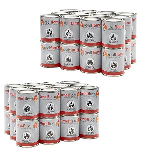 Home Square 2 Piece Set with Two 24 Packs of 13 oz Gel Fuel Cans for Fireplace